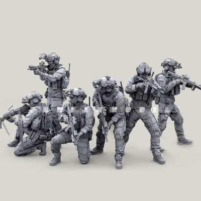 1/35 Resin Figure Model Assembly Kit U.S. Navy SEALs 6 Perso