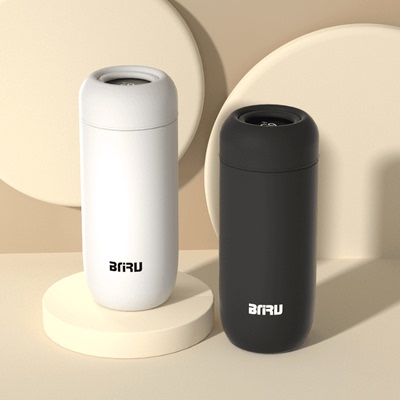 BNRU陶瓷智能显温商务保温杯办公室茶水分离泡茶车载便携茶杯水杯