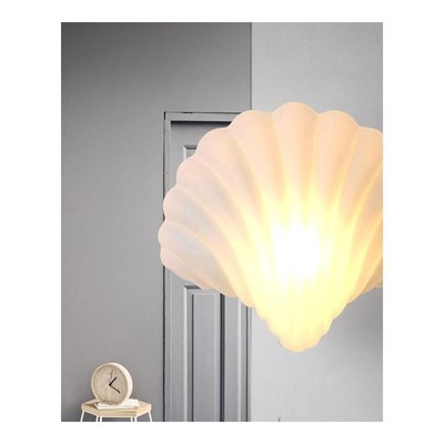 Nordic White Shell Wall Lamps Modern Living Room Background