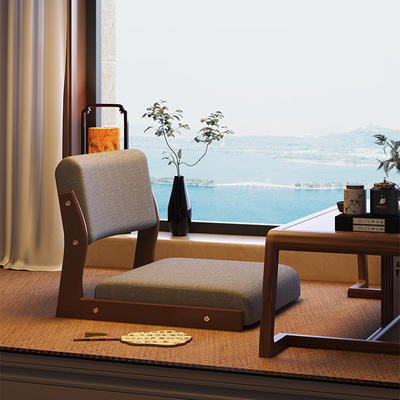 实木飘窗椅榻榻米座椅日s式靠背椅卧室阳台休闲椅子坐地和室无腿