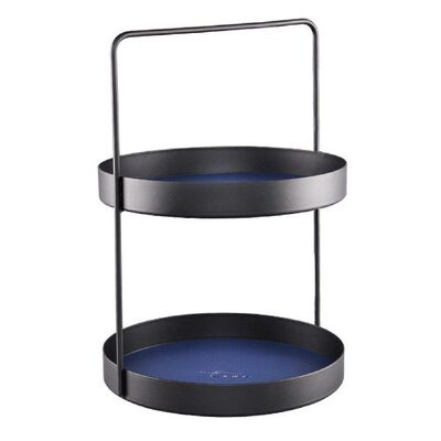 极速2 Tier Decorative Tray Bathroom Organizer Serving Tray