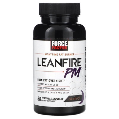 美国Force Factor Leanfire PM夜间脂肪消耗剂 轻体配方生热
