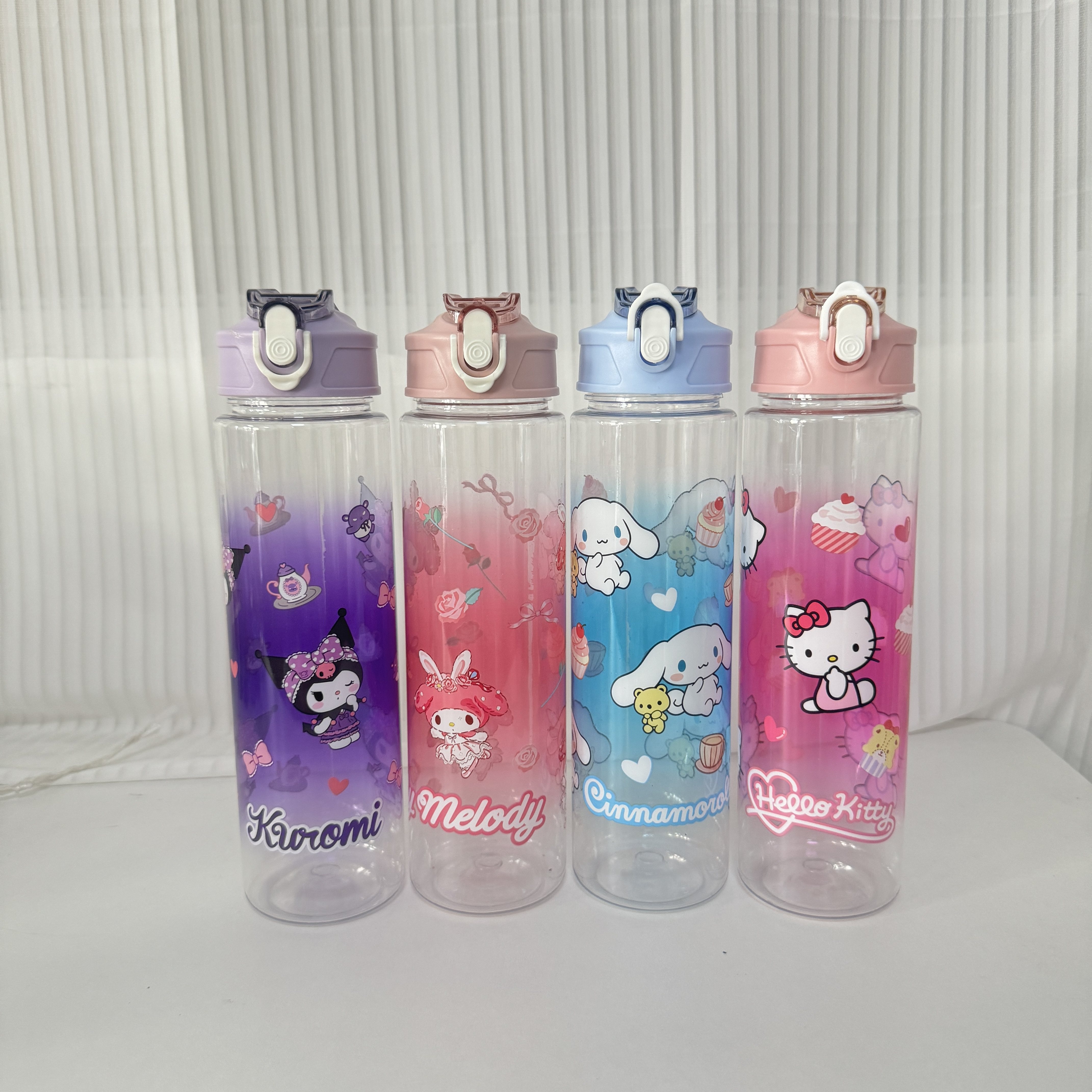 新款三丽鸥库洛米美乐蒂玉桂狗塑料吸管杯学生运动随手杯弹盖水杯