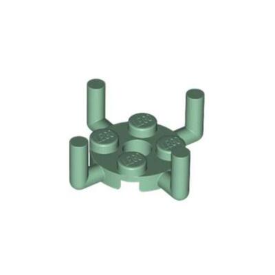 乐高/LEGO零件 6329274 98284 65738 沙绿色 2x2四侧带向弯柄板