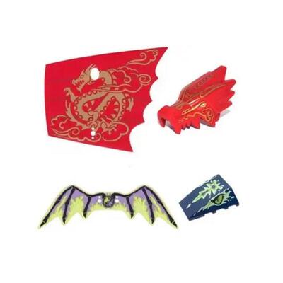 乐高LEGO 幻影忍者77493 65428pb03 47753pb115翅膀 翼龙帆 71749