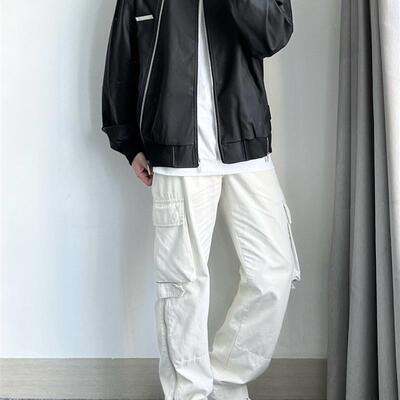 Rstay17 美式vibe风拉链高街直筒工装长裤男小众街头嘻哈休闲长裤