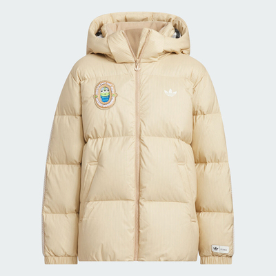 adidas阿迪达斯三叶草男大童运动休闲保暖连帽羽绒服外套KB5143