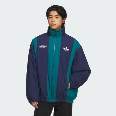 adidas阿迪达斯三叶草男子运动休闲双面穿立领棉服外套KS5954