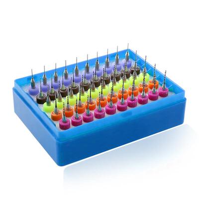 50件套0.5-0.9mmPCB钻头套装微型印刷电路板钻头打孔直柄麻花钻