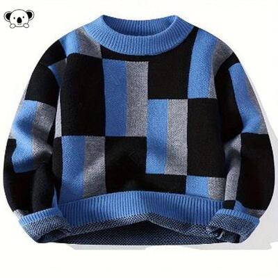S 44679 Men Warm Sweater Geometric Pattern几何图案毛衣