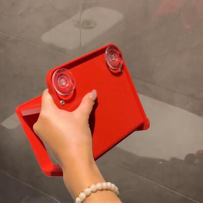 取吸盘置物架洗手间湿纸巾收纳盒物MKN化妆室抽式卫生纸置盒免打