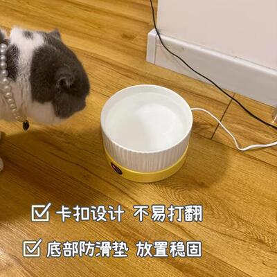 FBR恒温加热陶瓷猫碗体插狗电式狗专用饮水机分式冬季水保温宠物