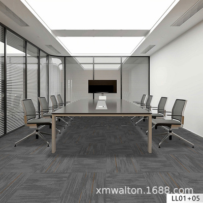 沃尔顿提花阻燃防火方块毯办公室地毯方块地毯卧室满铺拼接地毯