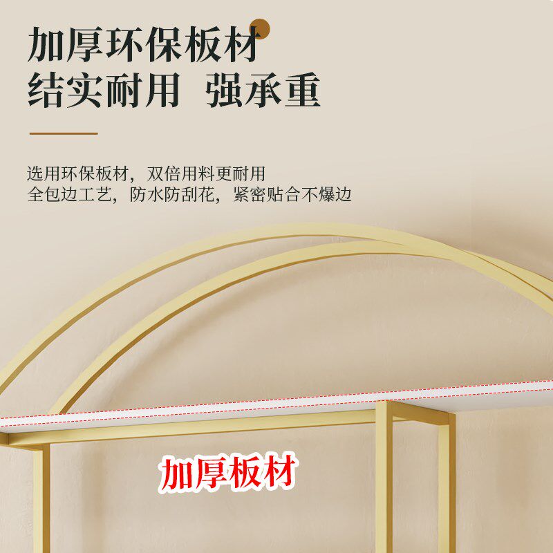 化妆品展示柜f带灯美容院产品展示架美甲架子置物架甲油胶货架轻