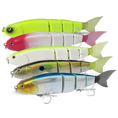 跨境大号105克巨物仿生多节J假饵软尾海钓大鱼饵