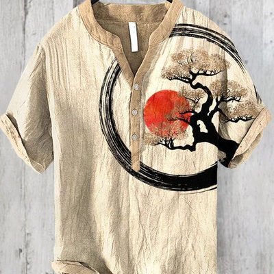 3D digital printed loose polo shirt 男士3D数码印花宽松POLO衫