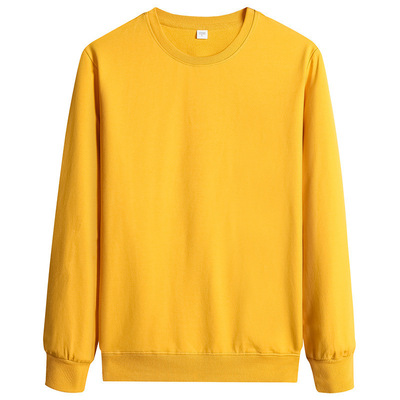 round neck long sleeved couple hoodi纯色圆领长袖上衣情侣卫衣