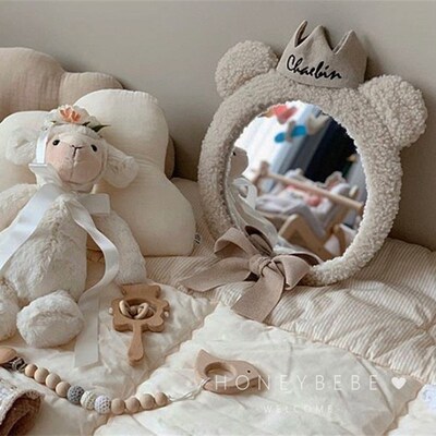 韩国ins汽车儿童安全座椅反光镜宝宝提篮后视镜T婴儿反向观察镜子