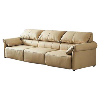 现奶油BNB1024#大款象高背耳风朵客代厅多功能全自动伸缩头层真牛