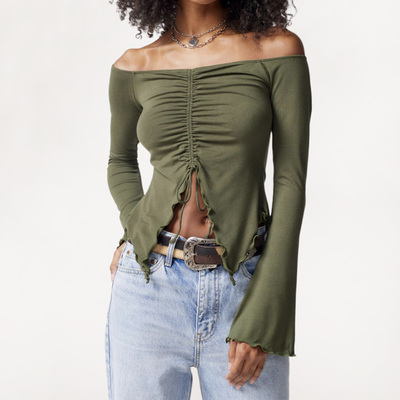 喇叭袖长袖T恤喇叭袖长袖T恤