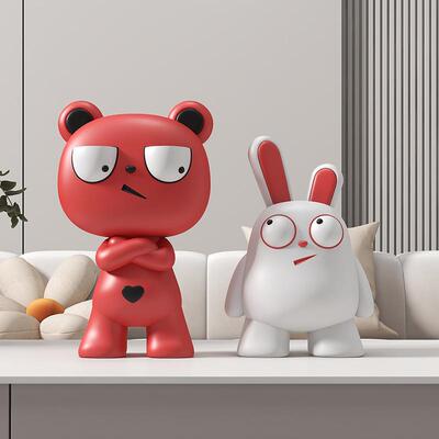 面趣味摆件客厅酒电视柜玩柜儿童房桌装饰品搞怪潮SVA可爱家居摆