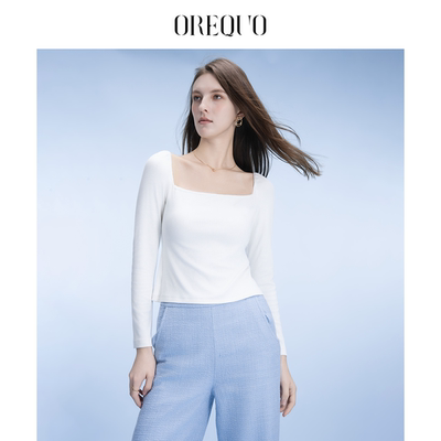 小香风高级感白色针织衫