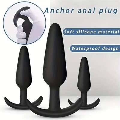 3 Different Size Anal Plug Soft Silicone Anal Butt Plug Stim