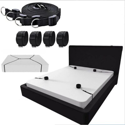 Handcuffs Bondage Set Bed BDSM Bondage Restraint Strap Syste