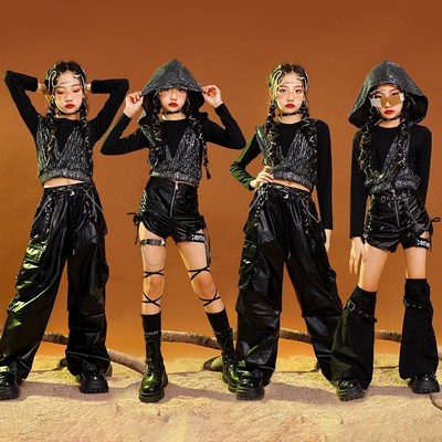 速发废少风爵士舞演出服孩j走zz街舞服装土儿hiphop团a秀潮装