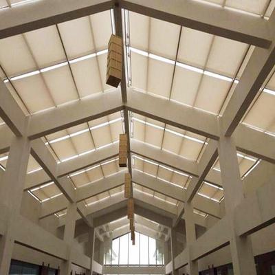 电动天棚帘阳卷轴电动光房阳顶遮露台智能天叠棚帘折顶棚光帘隔遮