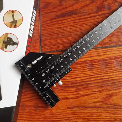 多种功能木工尺T型划线平EHZ划行游标卡线规尺划线器标记尺角度尺