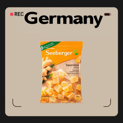 德国代购【全场满300包邮】Seeberger姜糖200g