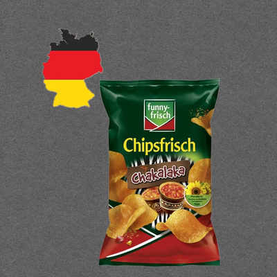 德国代购【满300包邮】funny-frisch查卡拉卡味非油炸薯片150g