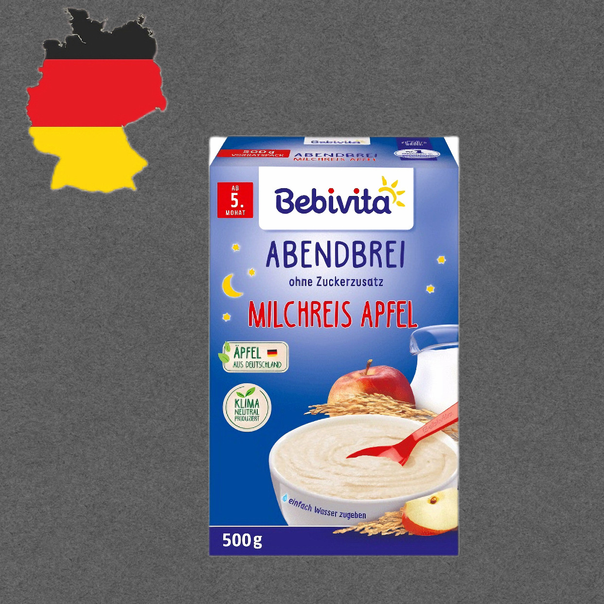 德国代购【全场满300包邮】Bebivita6个月+晚餐苹果布丁奶糊500g