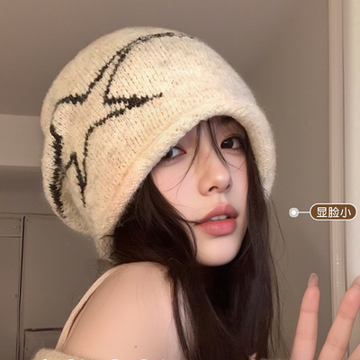 美式复古堆堆帽女显脸小百搭冷帽