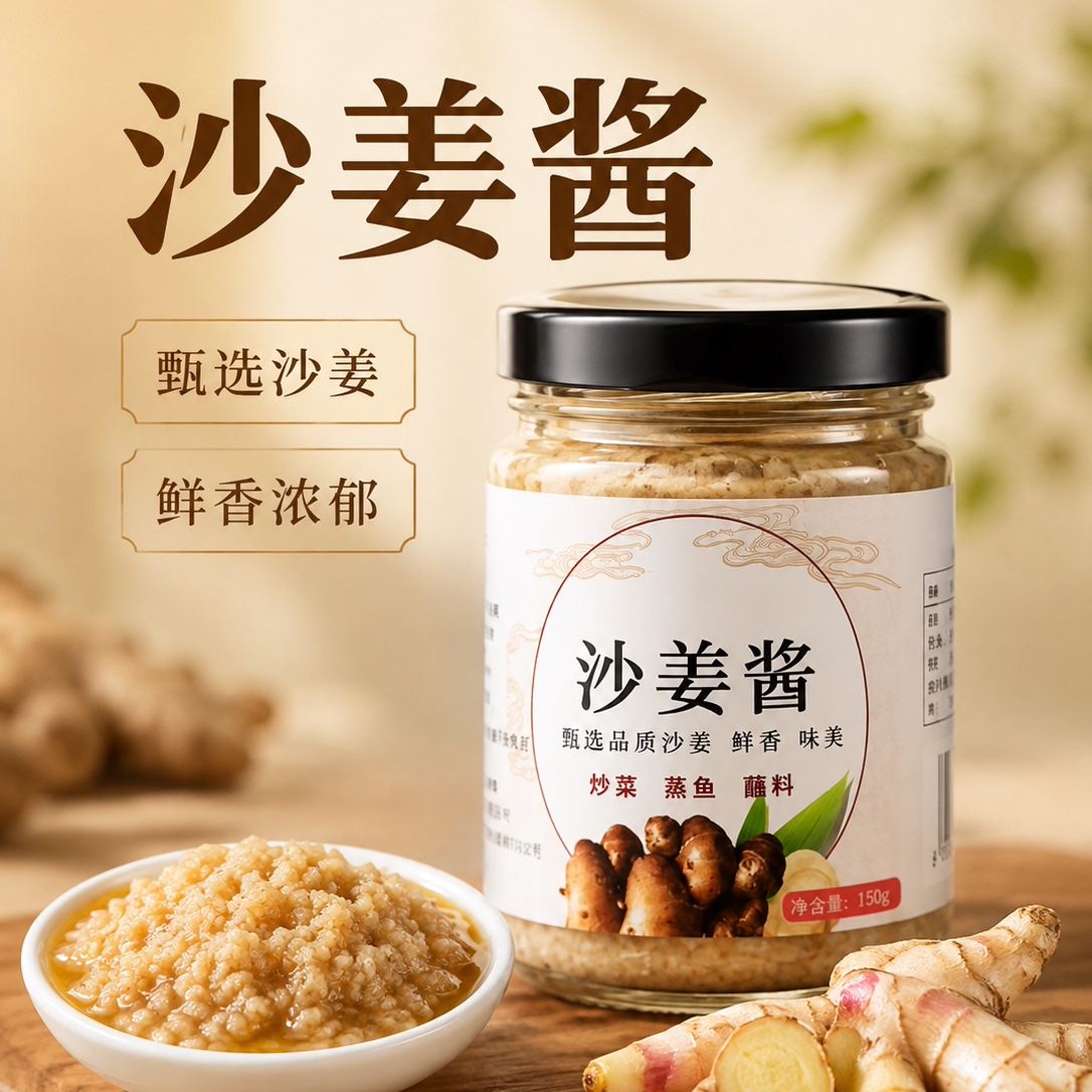 正宗广东沙姜酱新鲜姜泥白切鸡猪肚广式蘸料家用调味官方旗舰店