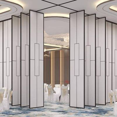酒店活动室隔断墙饭包厢厅移动店折餐叠门宴72541会厅会议吊轨推