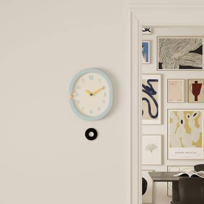 新款轻奢钟奶油UMZ挂表时钟钟多巴胺个性复挂表挂静音家用客厅摆