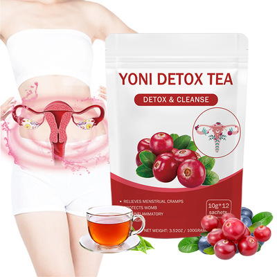 TK爆款蔓越莓花茶 yoni detox tea蓝莓 桃子 苹果 山楂 芙蓉花茶