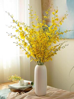 回笙 云归跳舞兰高品质彷真花摆件假花摆设客厅插花装饰品花束