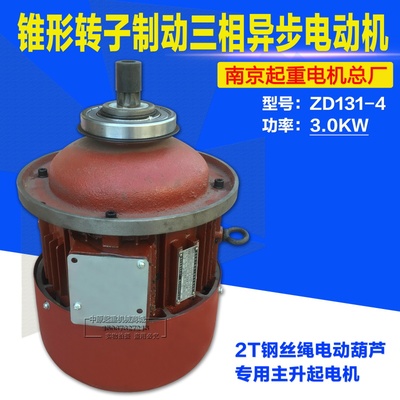 南京总厂锥形转子电动机ZD131-43.0KW起重机电动葫芦主动起升电机