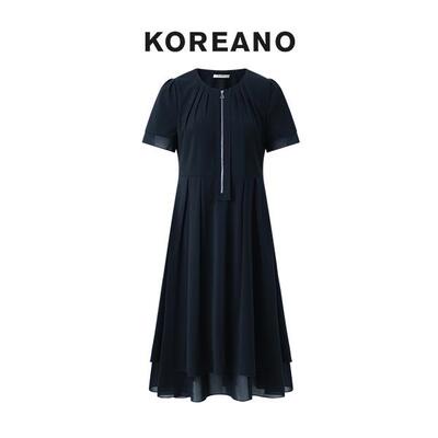柯利亚诺夏季专柜同款蓝黑连衣裙  LW7023(TUN)B ￥3580