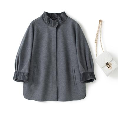柯罗芭冬季专柜同款宽松版型纯羊毛衬衫式外套  SY1072 ￥8800