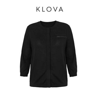 柯罗芭春秋专柜同款黑色圆领茧型毛衫  HR8260G ￥3590