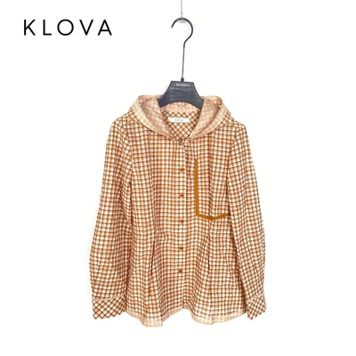 柯罗芭春秋专柜同款时尚廓形格型衬衣  CW2773 ￥3490