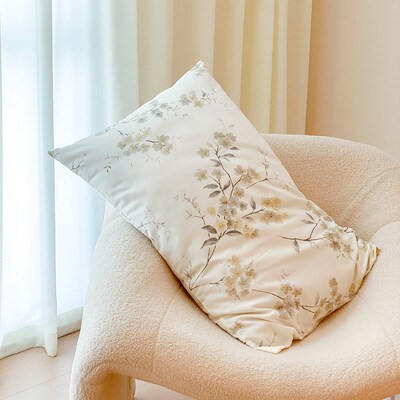 速发【梦谷美家】小清新田园风纯棉枕套8人对头套一枕装4单*74cm