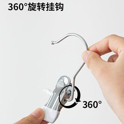 霜山袜子晾架家用阳台柜04P2RWF5多能功晾衣夹不锈衣钢带晒挂钩衣