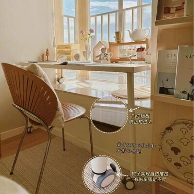 窗飘桌窗电脑卧室AJP窗写台l型桌桌面板学生字阳台长短腿飘窗桌包