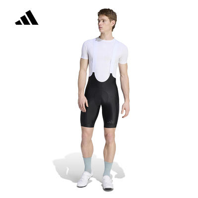 阿迪达斯 ESSENTIALS PADDED BIB SHORTS 骑行紧身背带裤 KB9574
