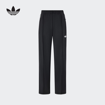 adidas阿迪达斯三叶草运动裤秋新款女三条纹针织长裤KB2467